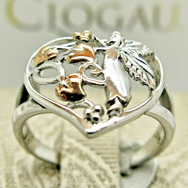 Clogau Silver & Rose Gold Fairy Heart Ring – Midas Touch Jewellery